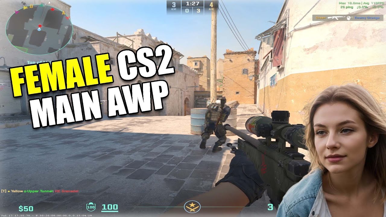 Female Future CS2 Esports Star Dominates Lobby with Insane AWP Skills ...