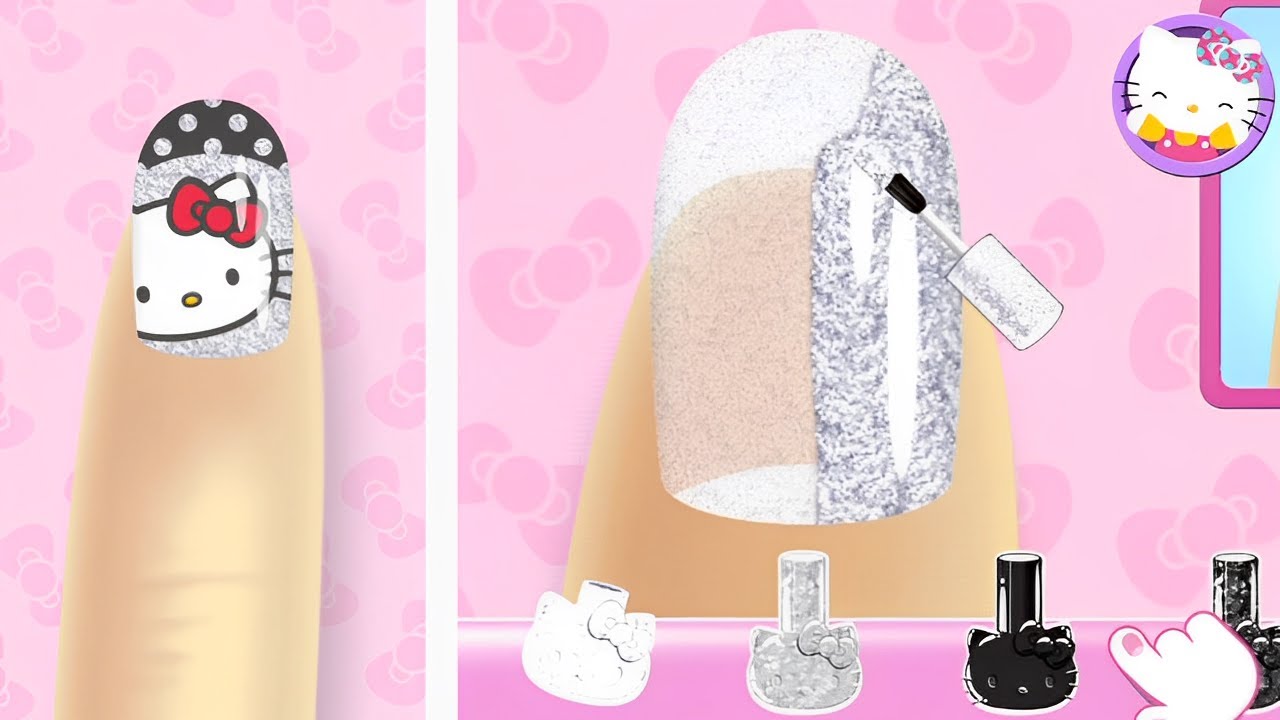 Permainan menghias kuku || Hello Kitty - Neil salon - Little Kids ...