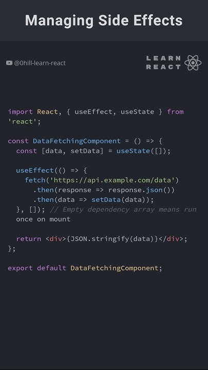 Managing Side Effects In React Coding Reactfrontend Programminglanguage Programming React