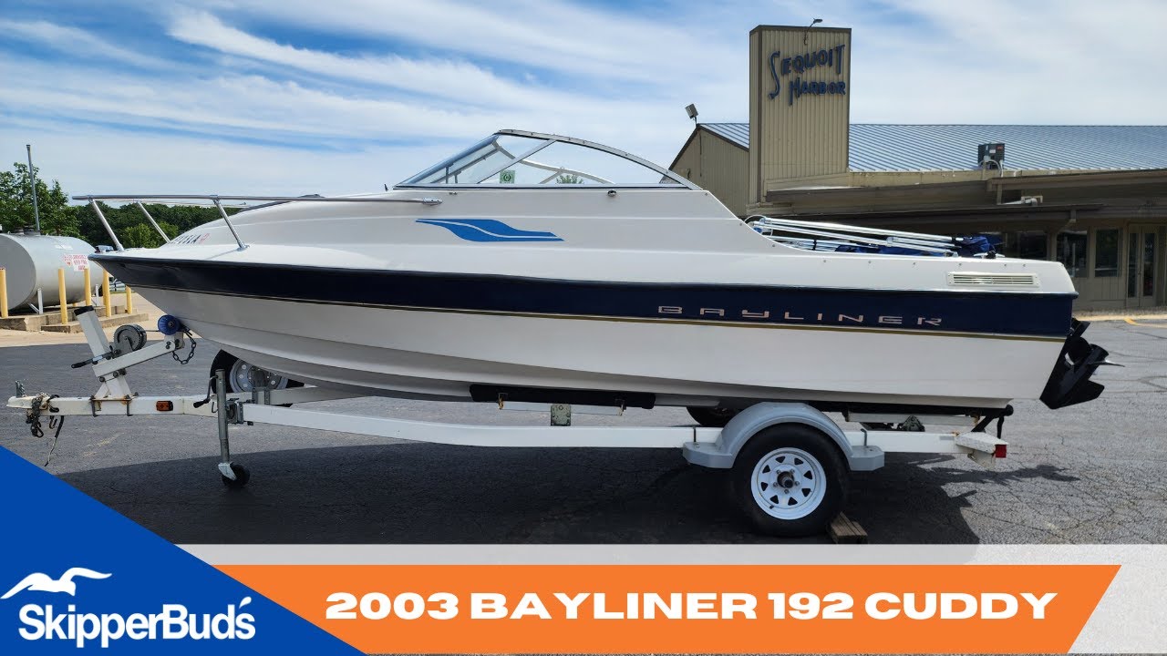 2003 Bayliner 192 Cuddy Boat Tour SkipperBud's - YouTube
