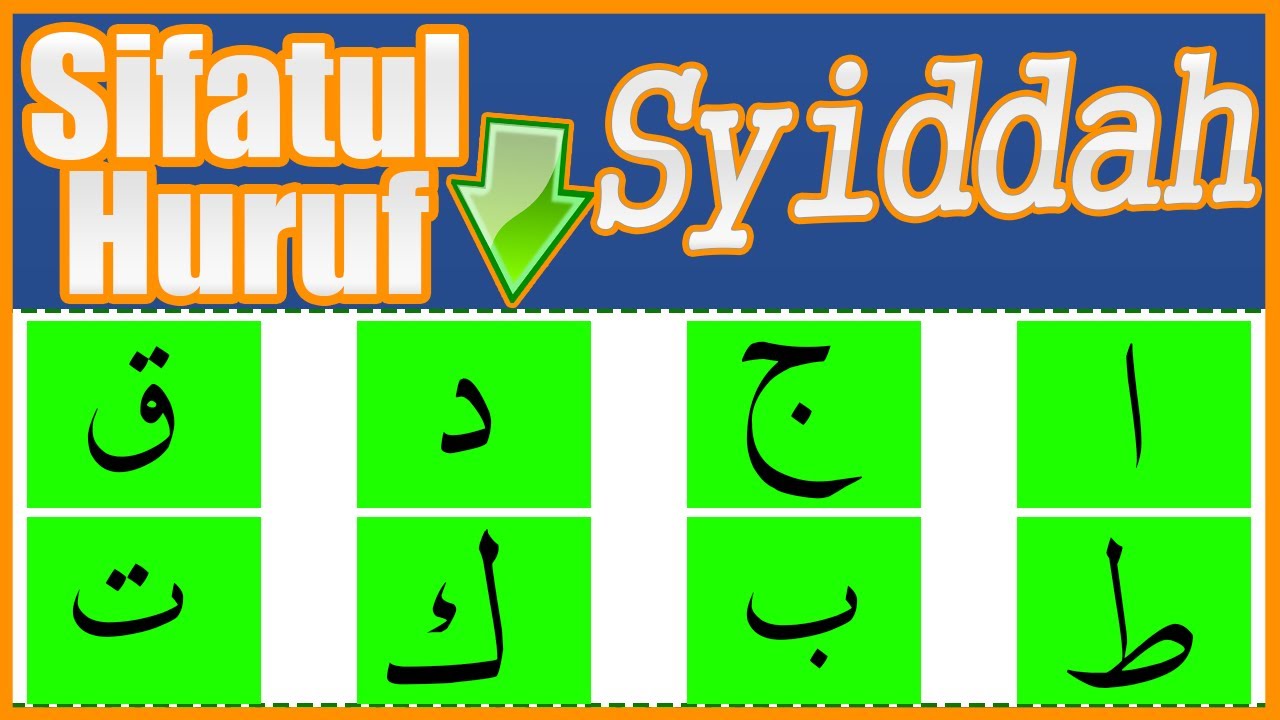 SIFAT SIFAT HURUF AS SYIDDAH SIFATUL HURUF BELAJAR TAJWID - YouTube