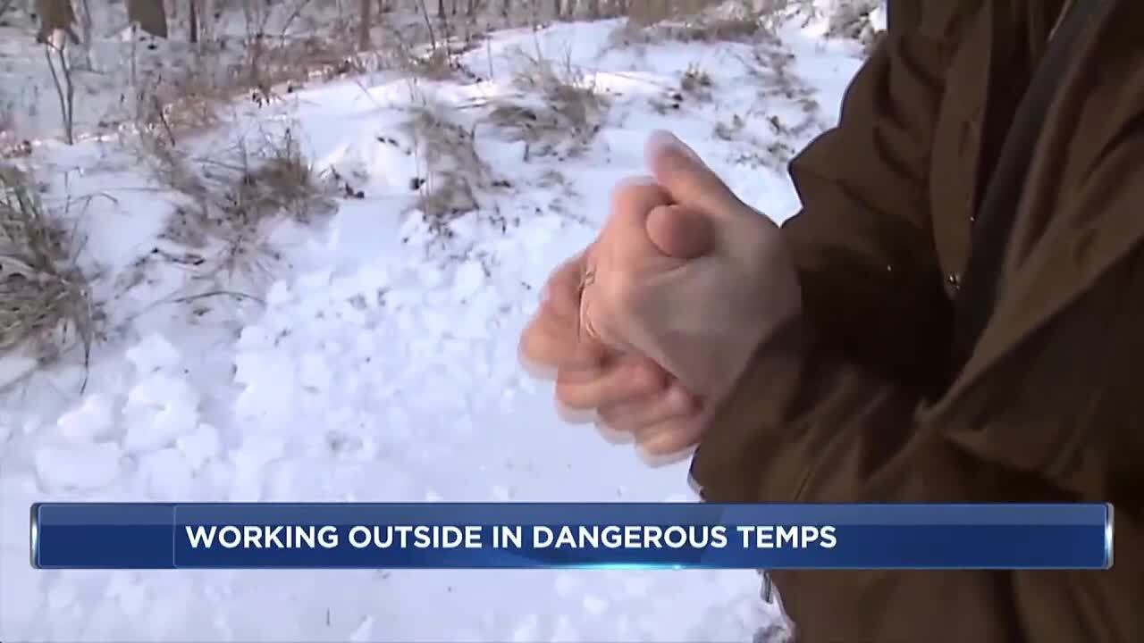 Working outside in extremely cold temperatures - YouTube