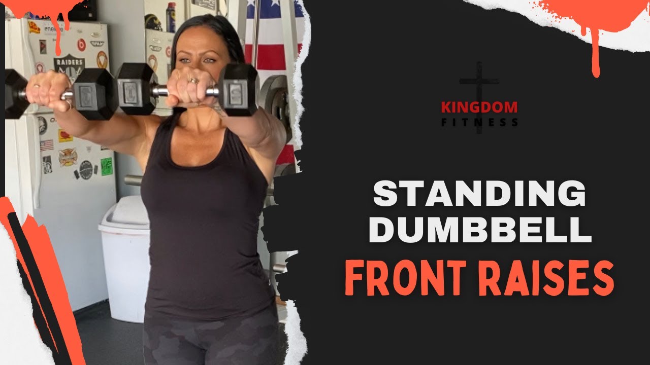 Standing Dumbbell Front Raises- Alternating version shown as well ...