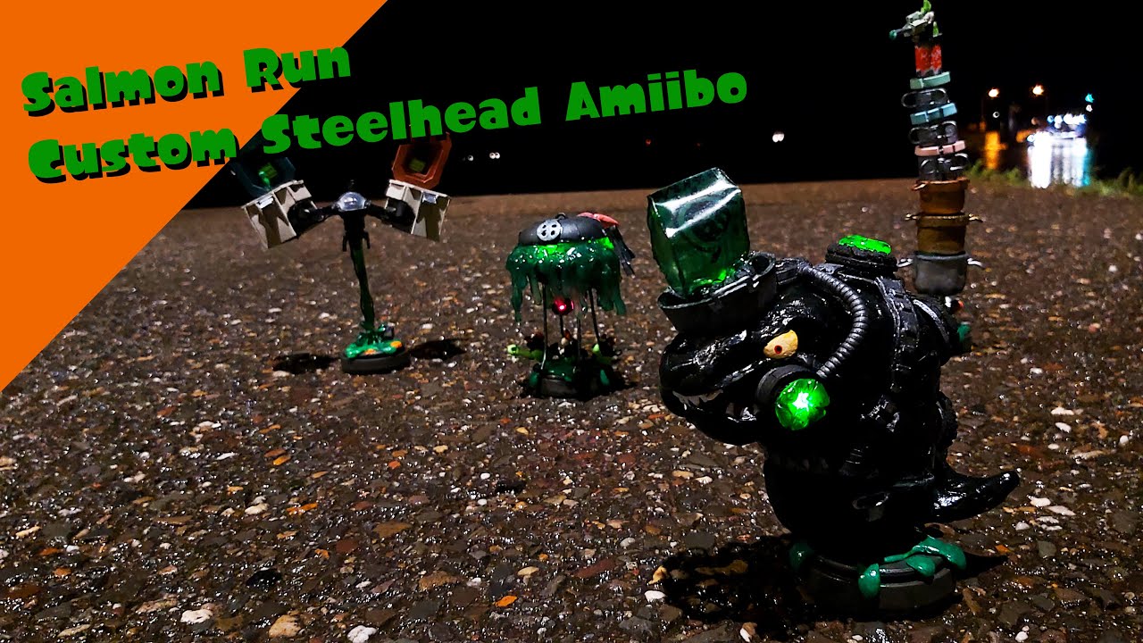 Splatoon 2 - Salmon Run - Steelhead Custom Amiibo - YouTube