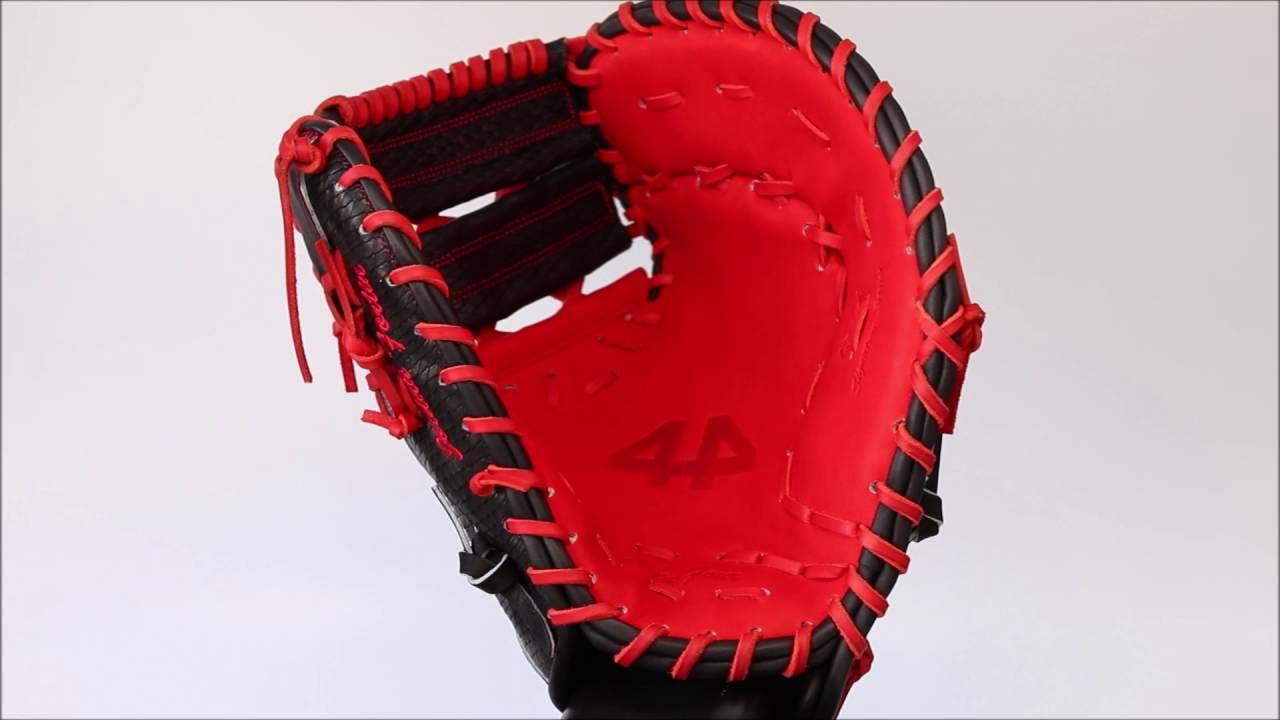 44 Pro Baseball Gloves Signature Series Black Snakeskin / Red First ...