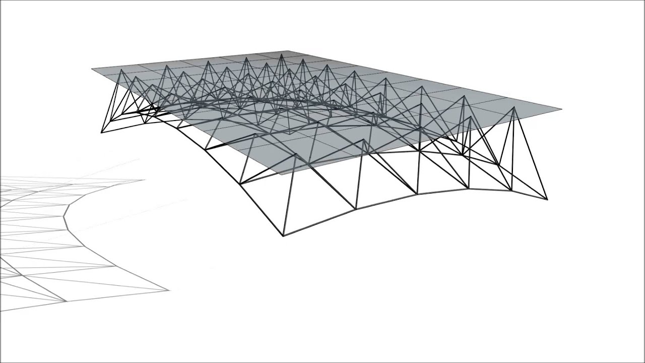 3-dimensional Truss System for Glass Ceiling Support - YouTube