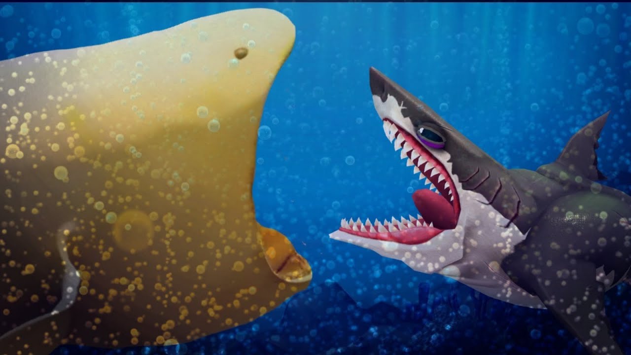 GOLDEN BLOOP VS MEGALODON - Hungry Shark World - YouTube