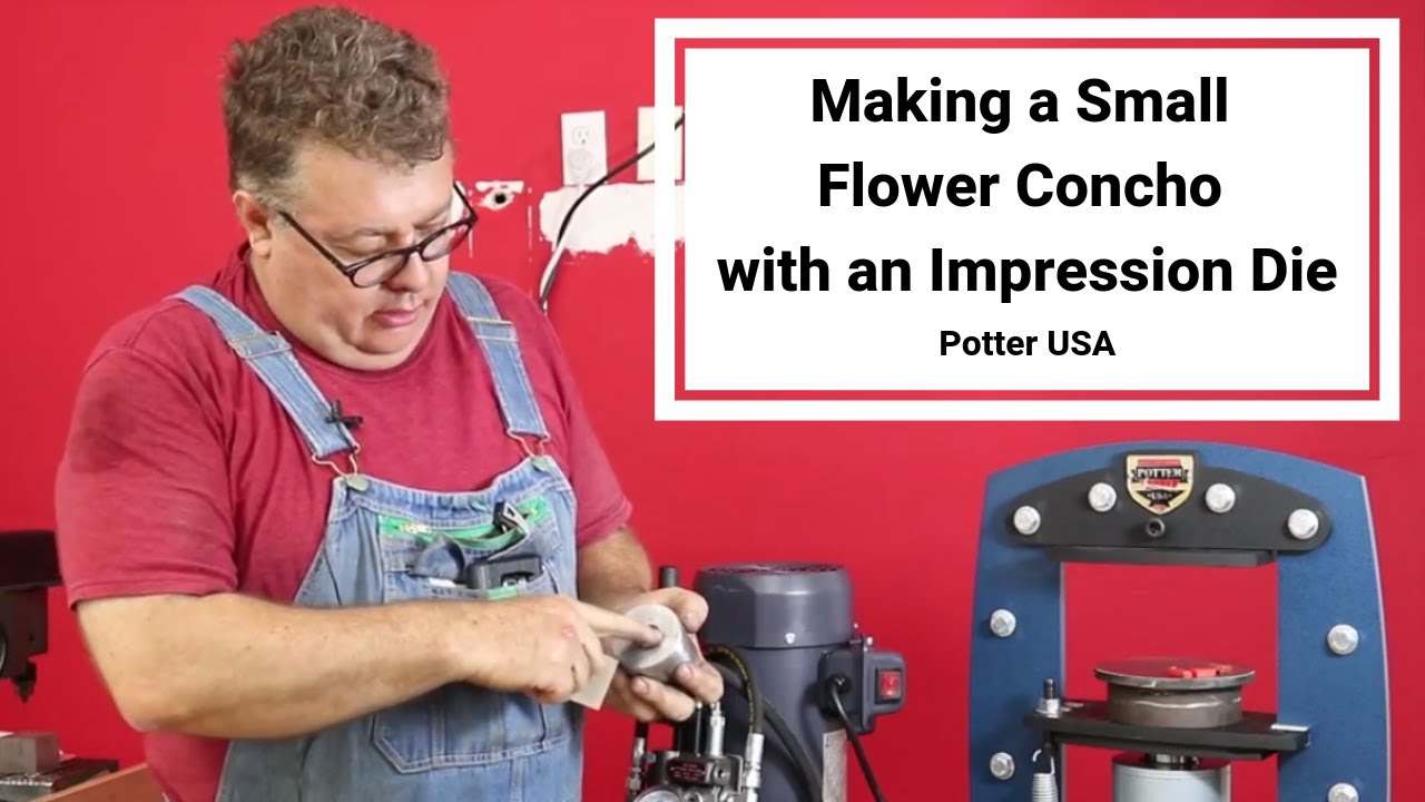 Making a Small Flower Concho with an Impression Die - YouTube