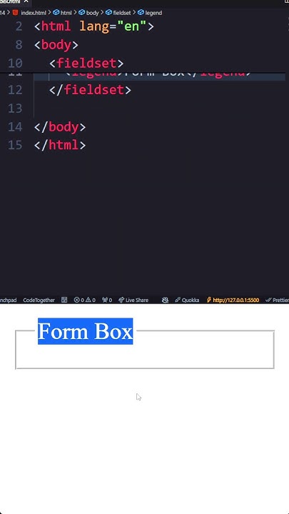 Day 14 of 45 Days HTML Challenge | fieldset and legend tags in html #codeminister #frontend # ...
