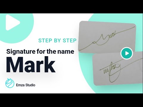 Signature for the name Mark - YouTube