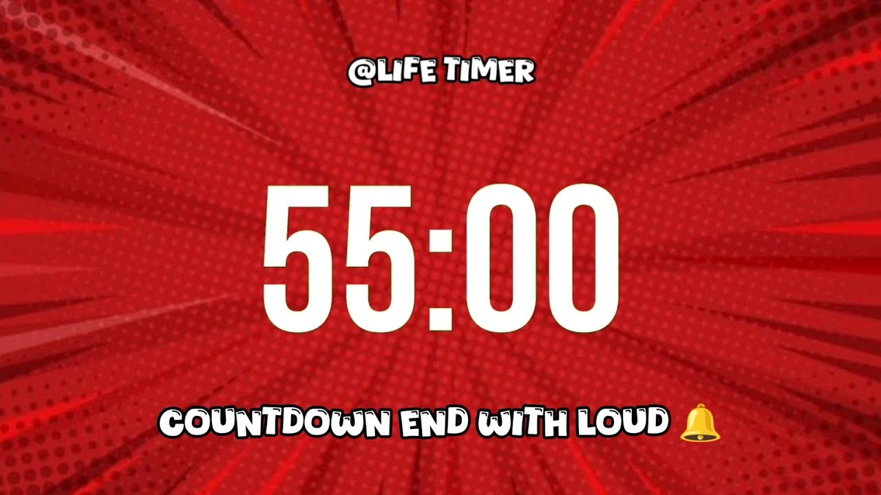 55 Minute Countdown | Intense Focus with Loud Alarm #countdown - YouTube