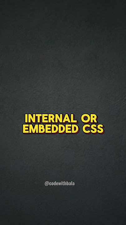 Types of CSS Explained in Telugu | CSS Stylesheet Types for Beginners | CodeWithBala #shorts ...