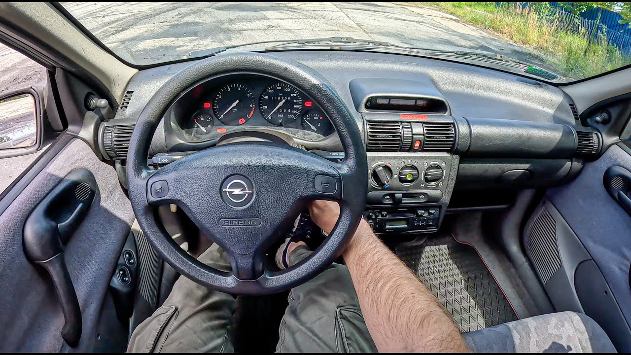 1998 Opel Corsa B [1.4 i 60HP] |0-100| POV Test Drive #1767 Joe Black ...