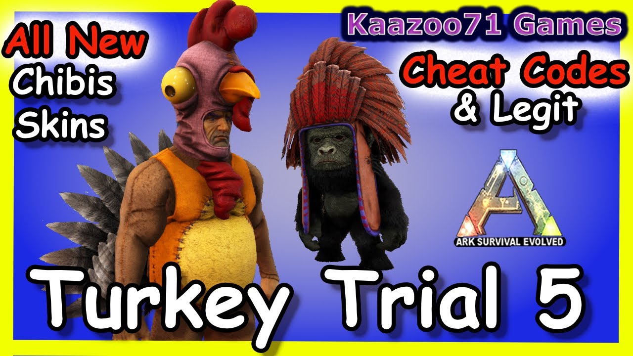 Ark Turkey Trial 5 💥All New Chibis & Skins Cheat Codes & Legit - YouTube
