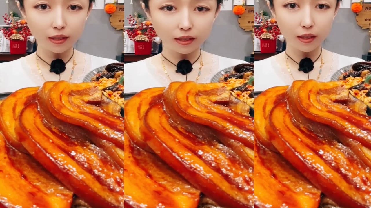 The long pork slices are incredibly delicious.#delicious #porkmeat # ...