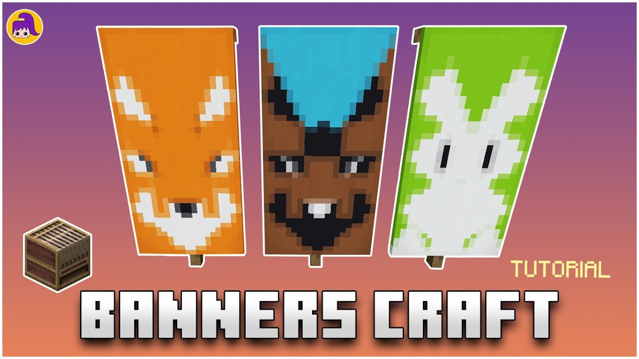 Crafting Banners "forest inhabitants" - Minecraft tutorial - YouTube