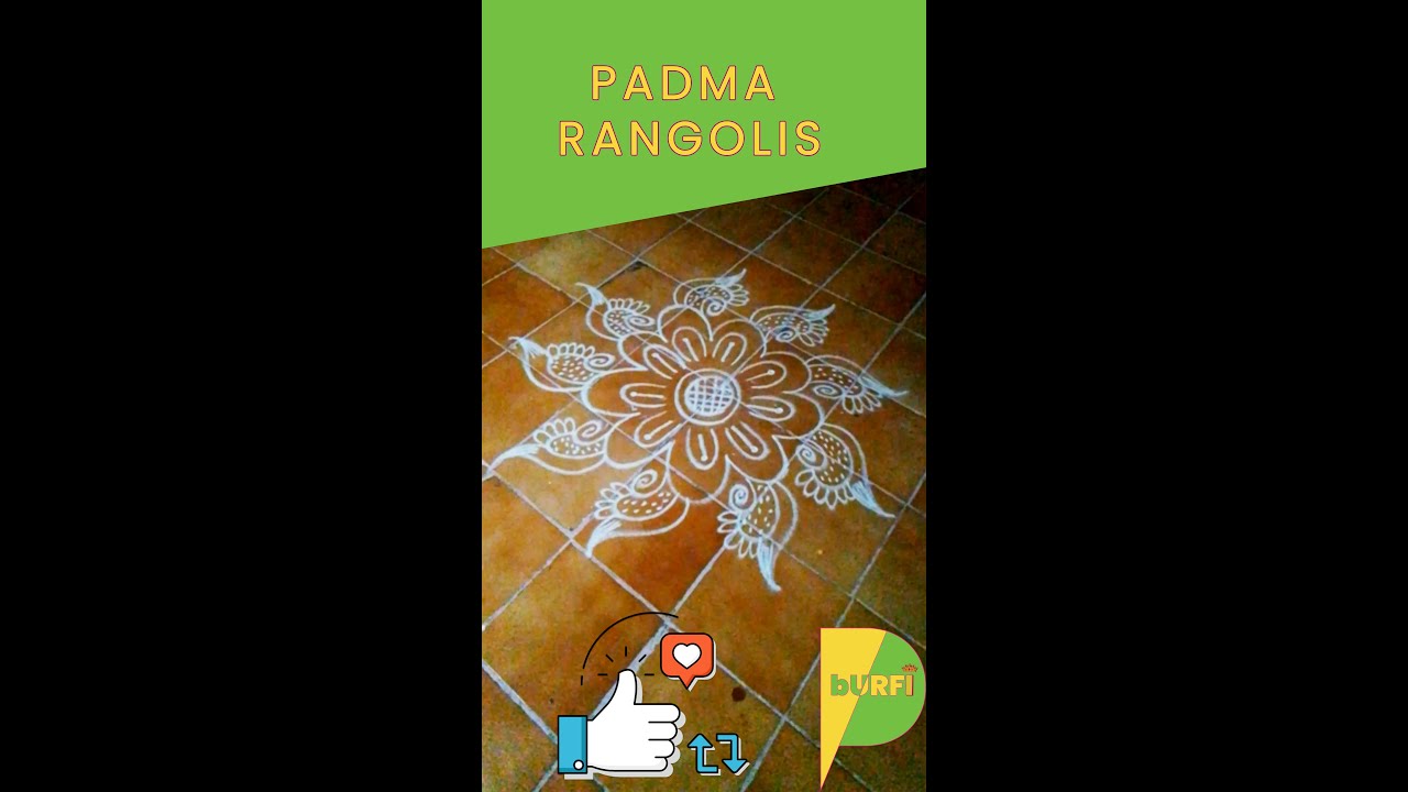 Simple and easy rangoli for beginners - YouTube