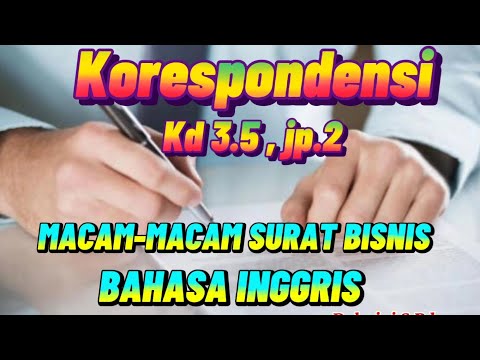 Macam -macam Surat Bisnis  Bahasa Inggris