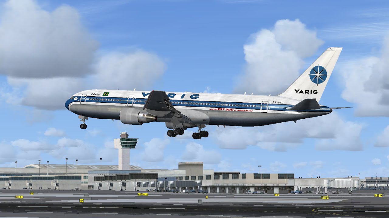 [FSX] Boeing 767-300ER Varig | Landing at New York (JFK) - YouTube