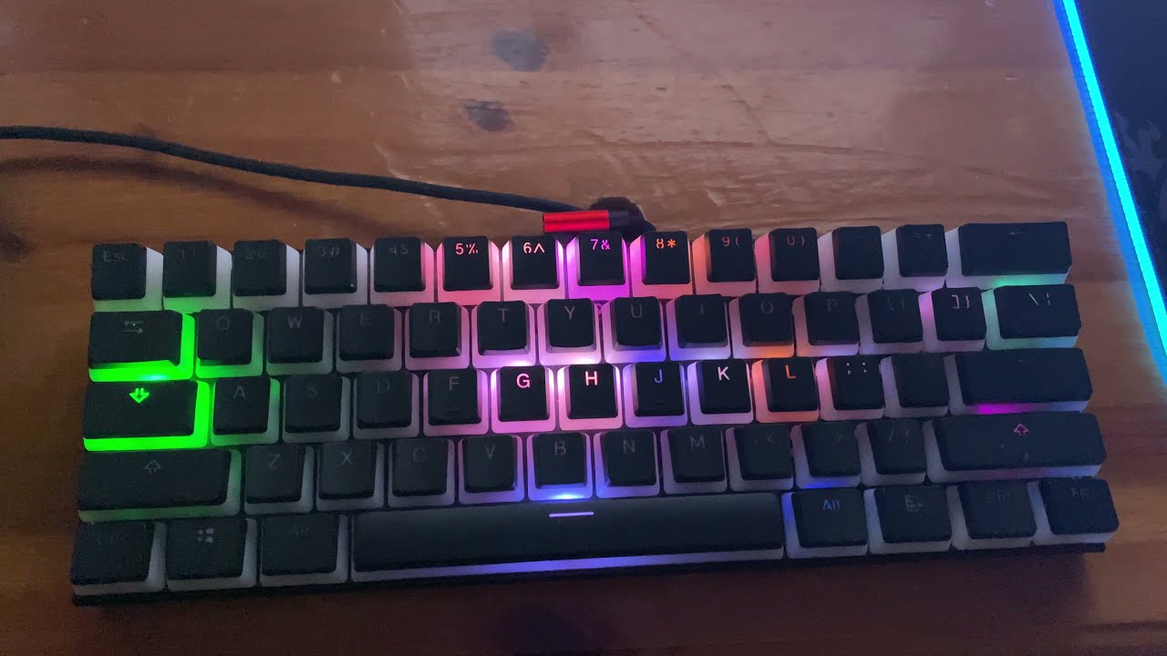 Motospeed CK62 61 Keys RGB Mechanical Keyboard with HYPER X pudding key ...