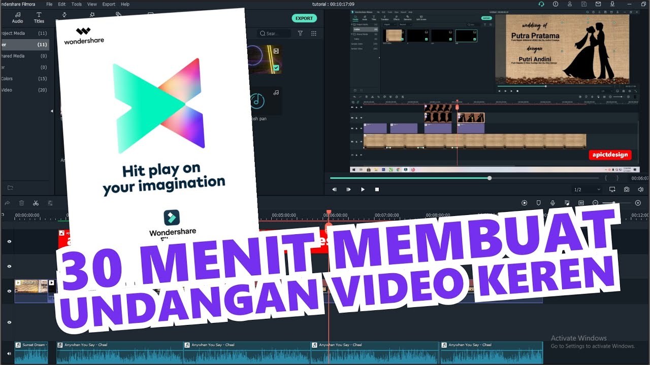 CARA MUDAH EDIT UNDANGAN DIGITAL PERNIKAHAN #MadewithFilmora and # ...