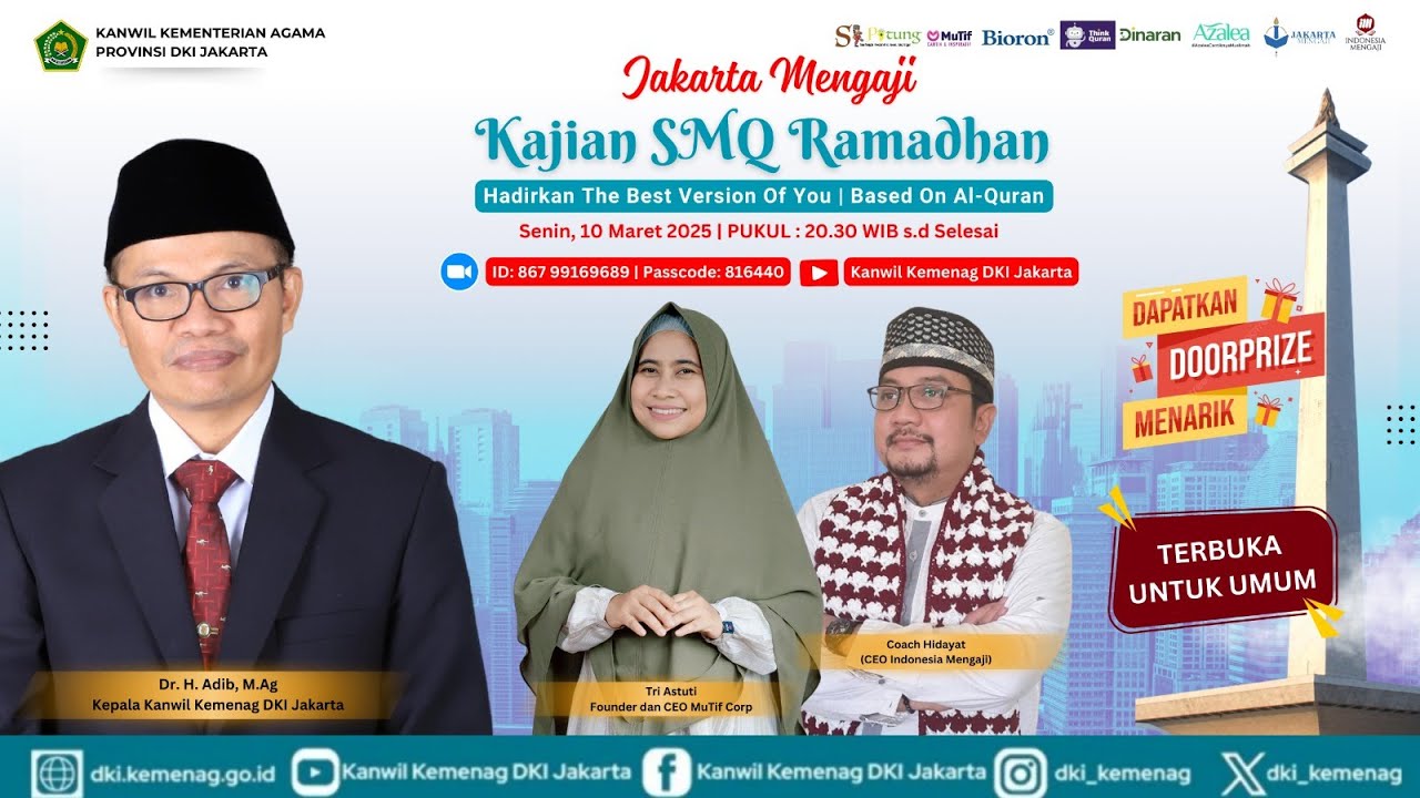 🔴 LIVE : JAKARTA MENGAJI | Kajian Jam ke 4 SMQ Ramadhan 1446 H - YouTube
