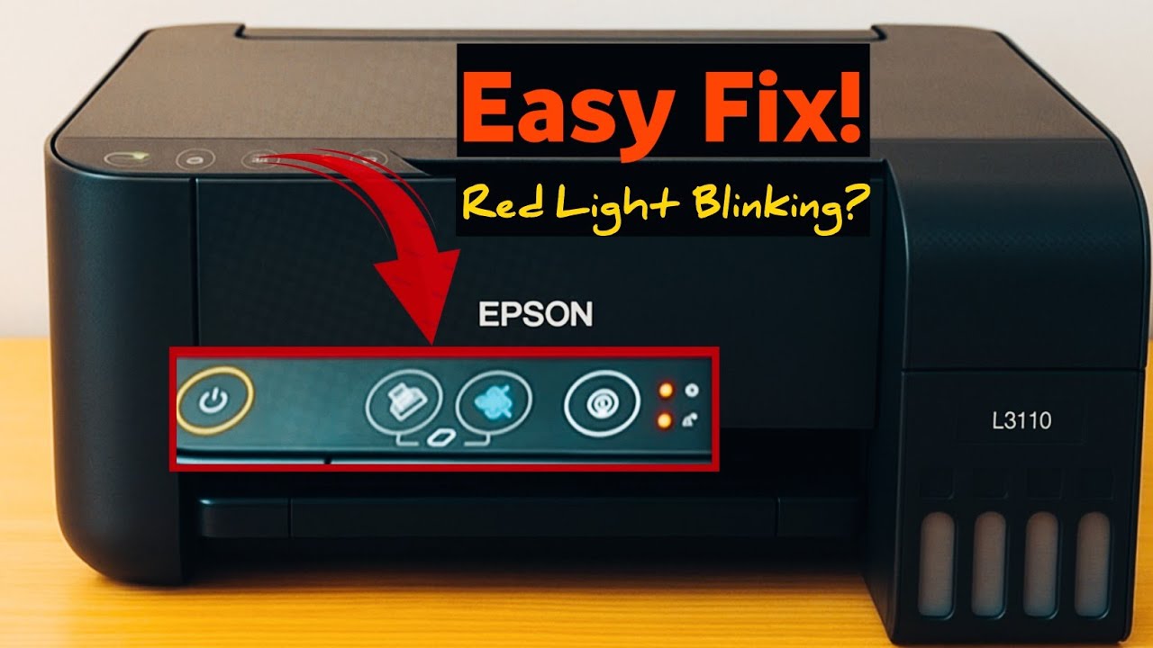 Epson Printer Ink Pad Full Error | Epson Printer Red light Blinking ...