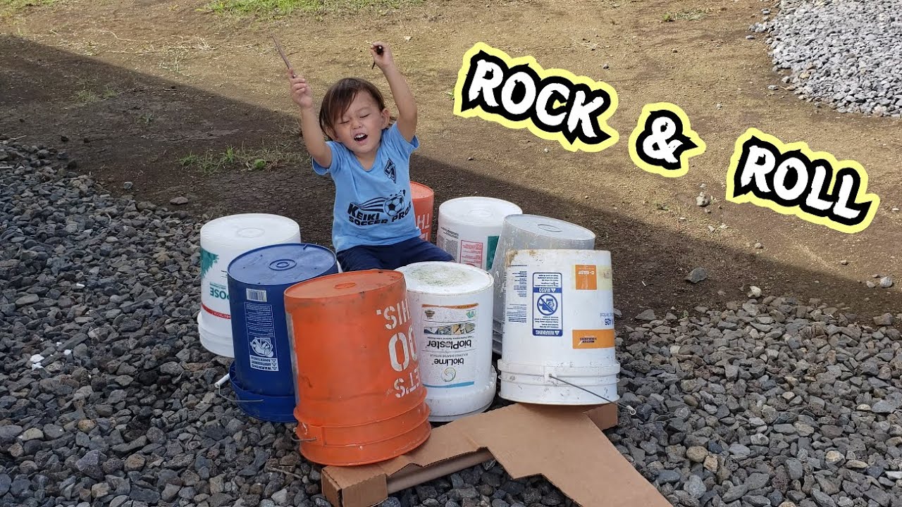 2 Years old ROCK & ROLL Bucket drumming.. - YouTube