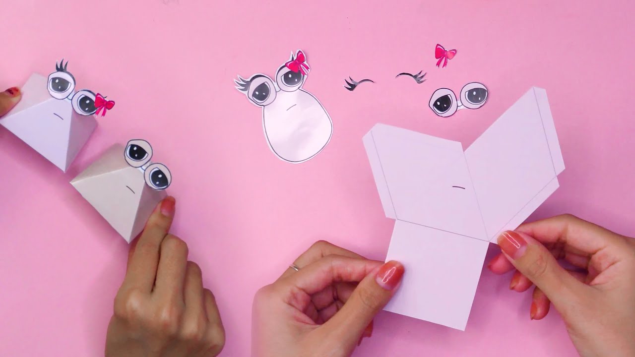 [🐾paper diy🐾] How to make Paper Sad Pou! Cute Alien Pet 🛸👽💩 ...
