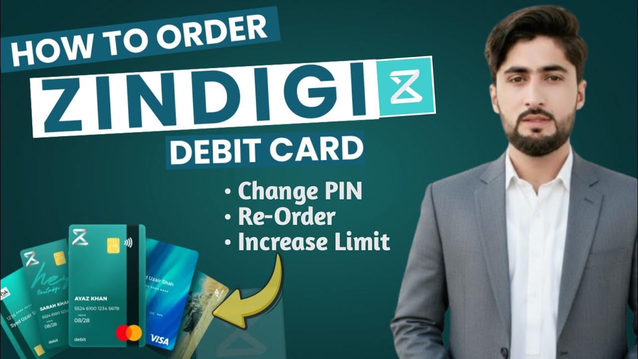 How to Order Zindigi debit card? Change Zindagi ATM Pin online - YouTube