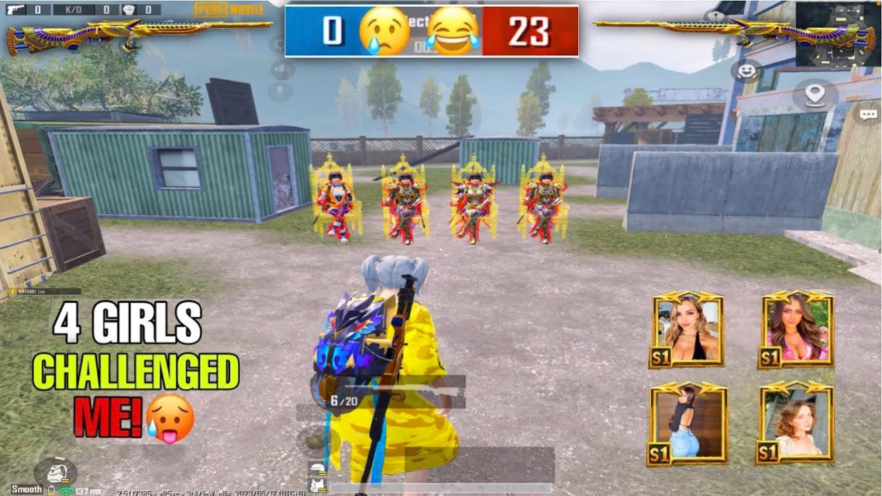 Wow!!🥵4 HACKER GIRL PRO PLAYERS CHALLENGED ME😱SAMSUNG, IPAD,A7,A8,14,J5 ...
