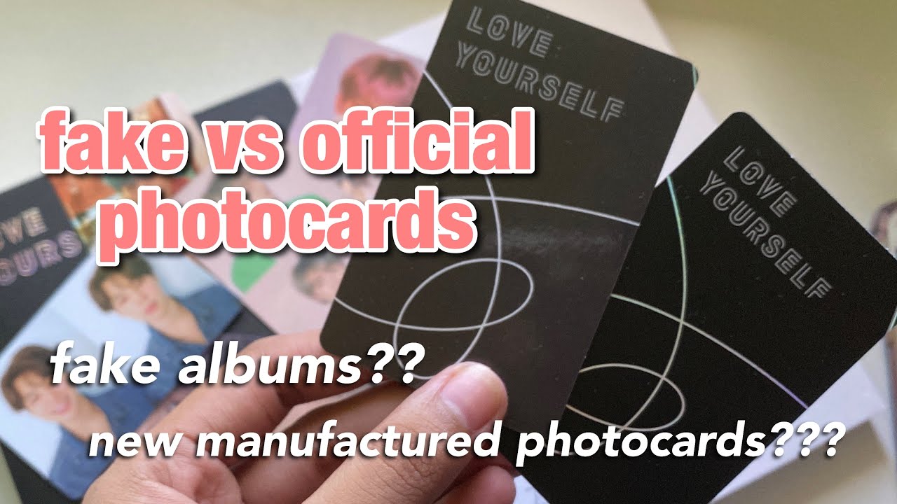 How to Spot Fake BTS Photocards & Fake Albums? | Fake vs Official KPOP ...