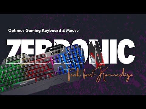 ZEBRONICS Optimus Gaming Keyboard & Mouse - YouTube