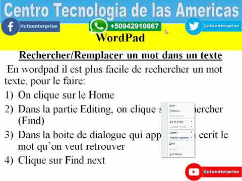 Cours Informatique Bureautique Rechercher un mot dans un texte Chapitre 4 Lecon 10