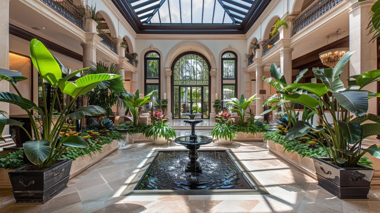 Luxurious Interior Design Inspiration Design: Elegant Atrium with ...