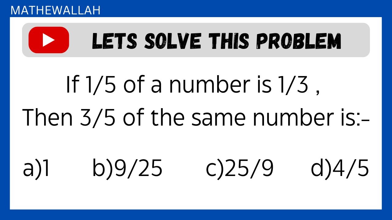 Find The Number | How To Simplify This Problem | Exam Question Solving ...