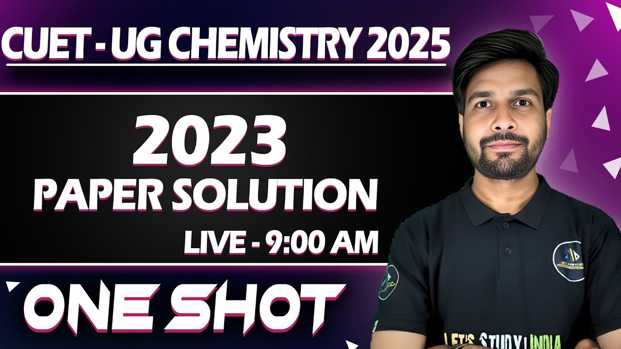 CUET CHEMISTRY 2025 PYQ'S || #chemistry #cuet #nta #cuetchemistry - YouTube