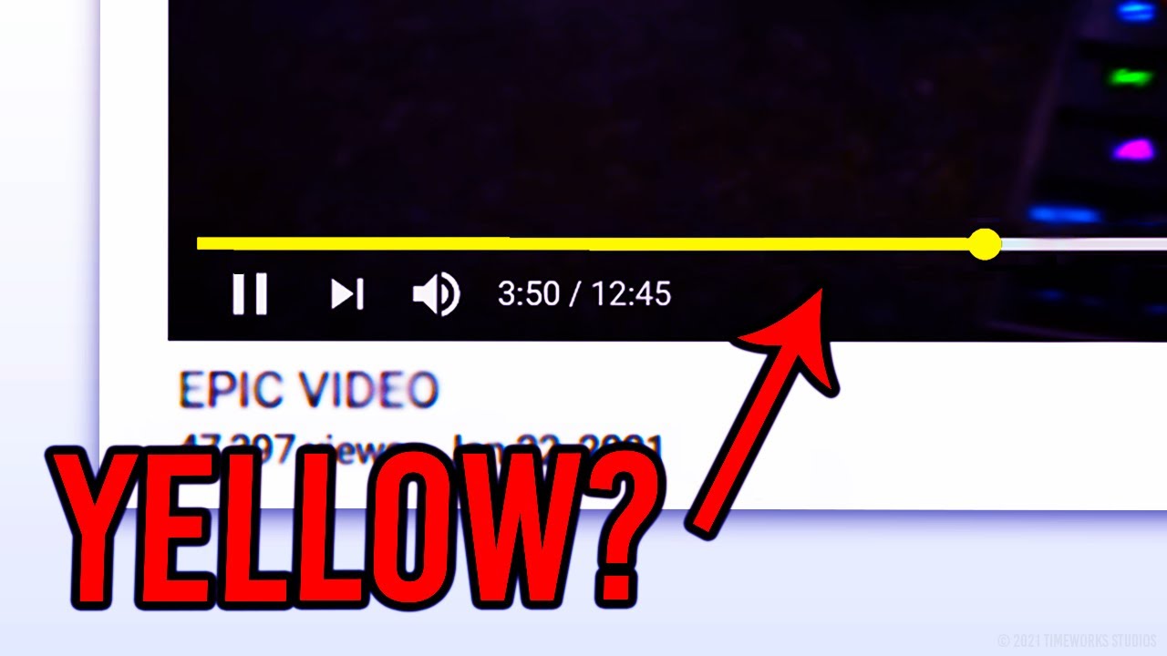 You Can Have A YELLOW Progress Bar On YouTube? - YouTube