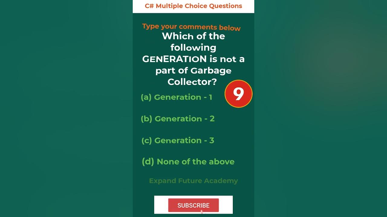 C Multiple Choice Question 020 Expand Future Academy Shorts Csharp Dotnet Programming