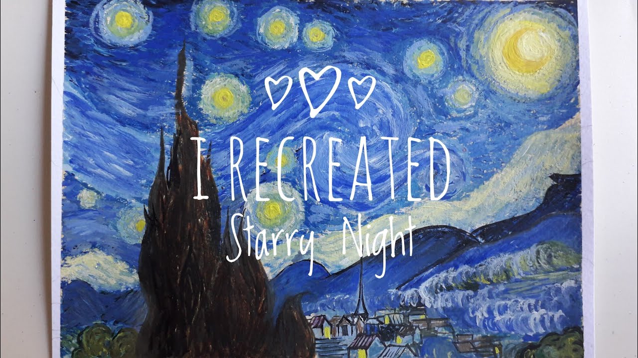 I tried to recreate 'The Starry Night' by Vincent Van Gogh | tape ...