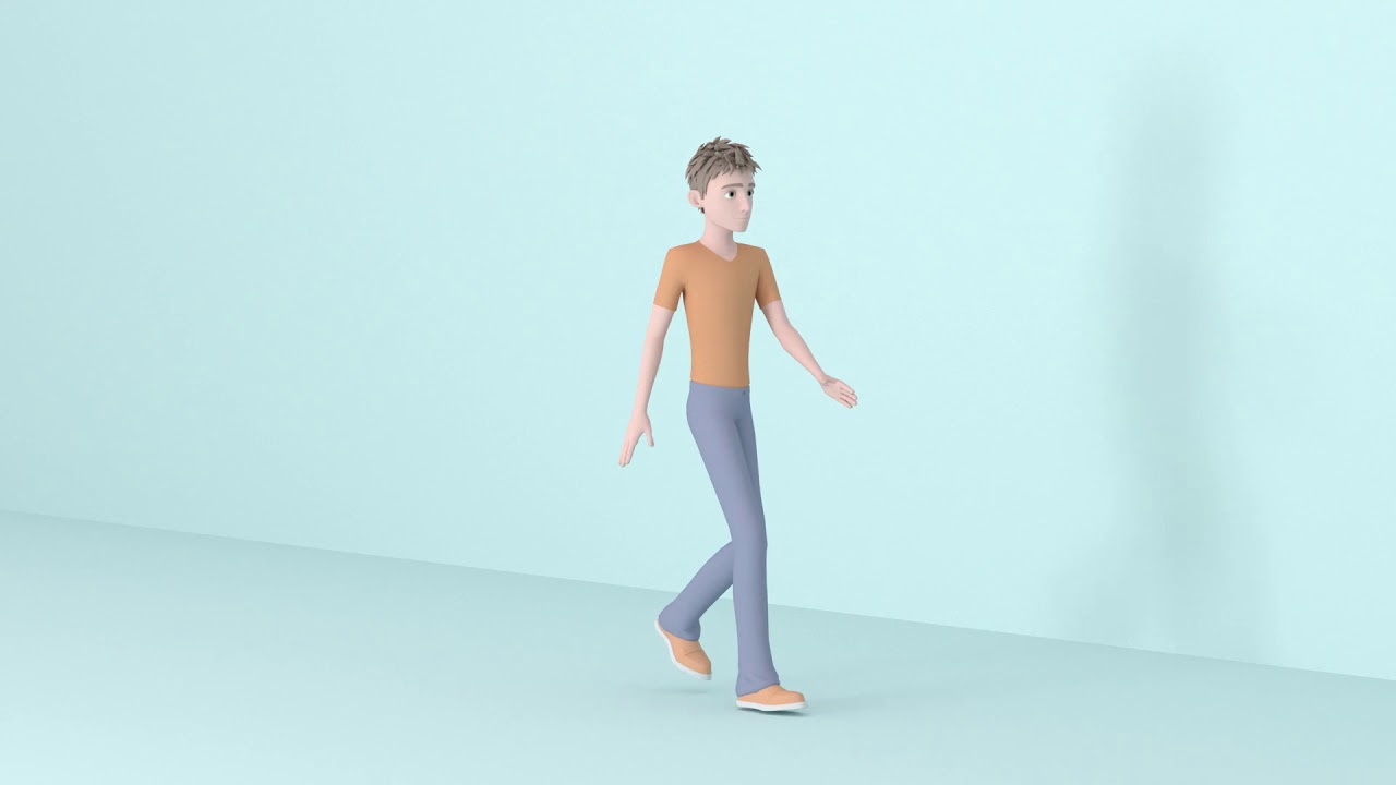 Ray Walking - Walk Cycle | Basic 3D Animation Walk Cycle - YouTube