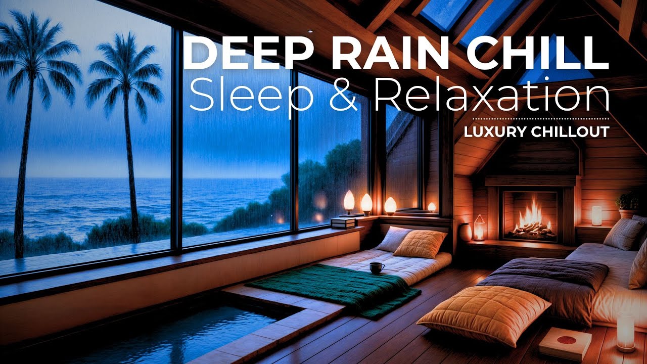 Deep Rain Chill | 3H Rain, Ocean & Fire Ambience for Sleep & Relaxation ...