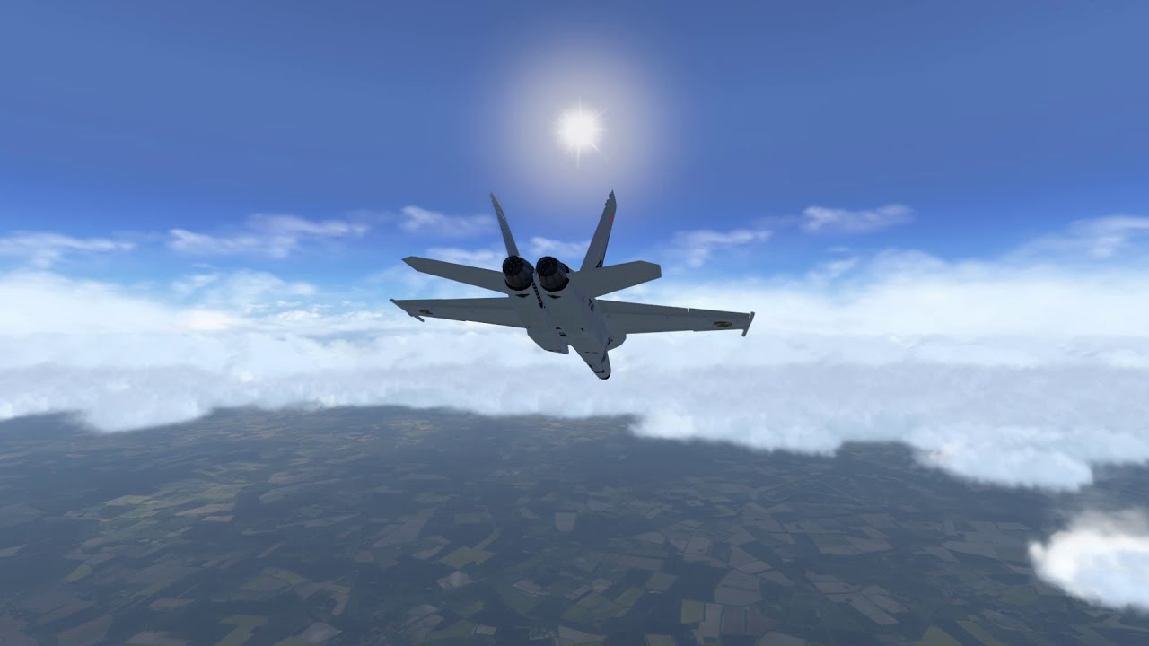 X-Plane 11 - F18 - Angel Interceptor Skin - RAF Marham to...crash ...