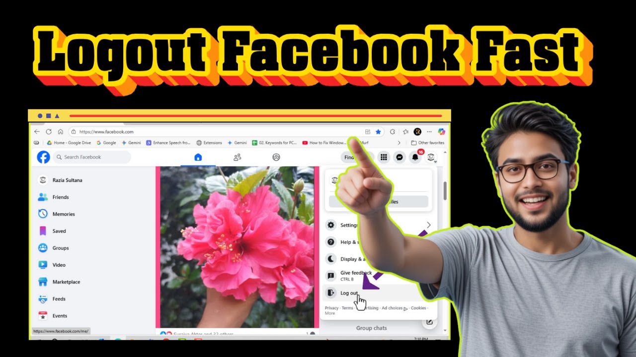 How To Logout Of Facebook In Microsoft Edge | Quick & Easy (2025) - YouTube