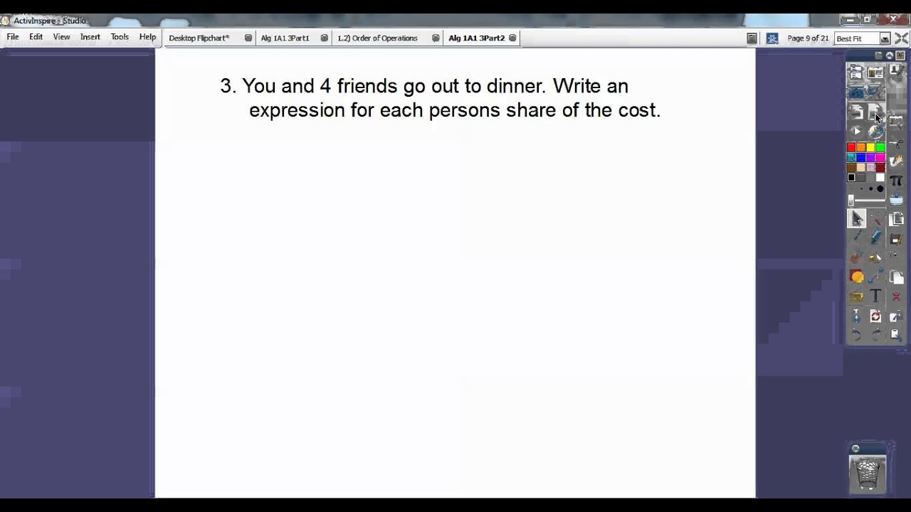 Writing Expressions - Section 1.3 (Part 2) - YouTube