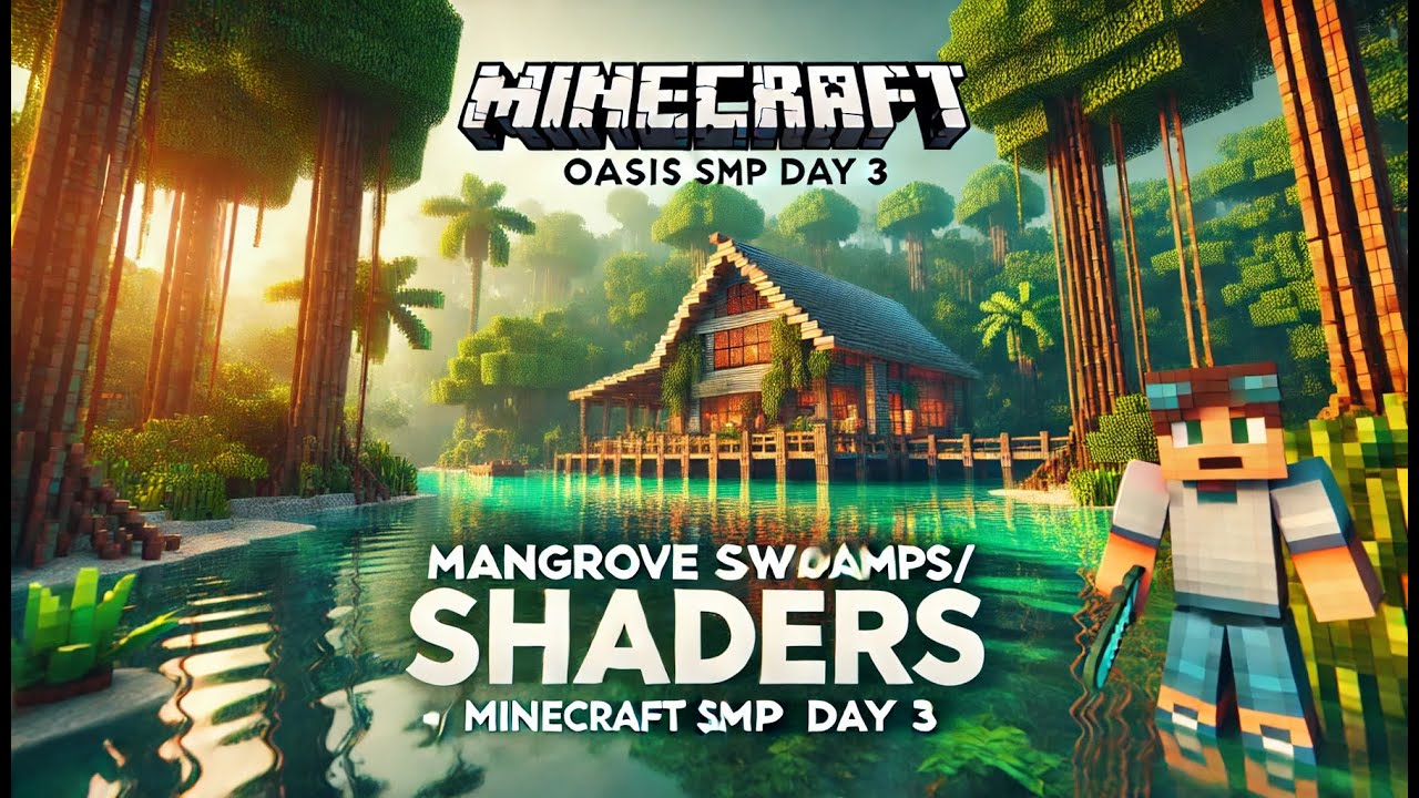 MANGROVE SWAMPS HOUSE w/ SHADERS - Minecraft Long Play (OASIS SMP DAY 3 ...