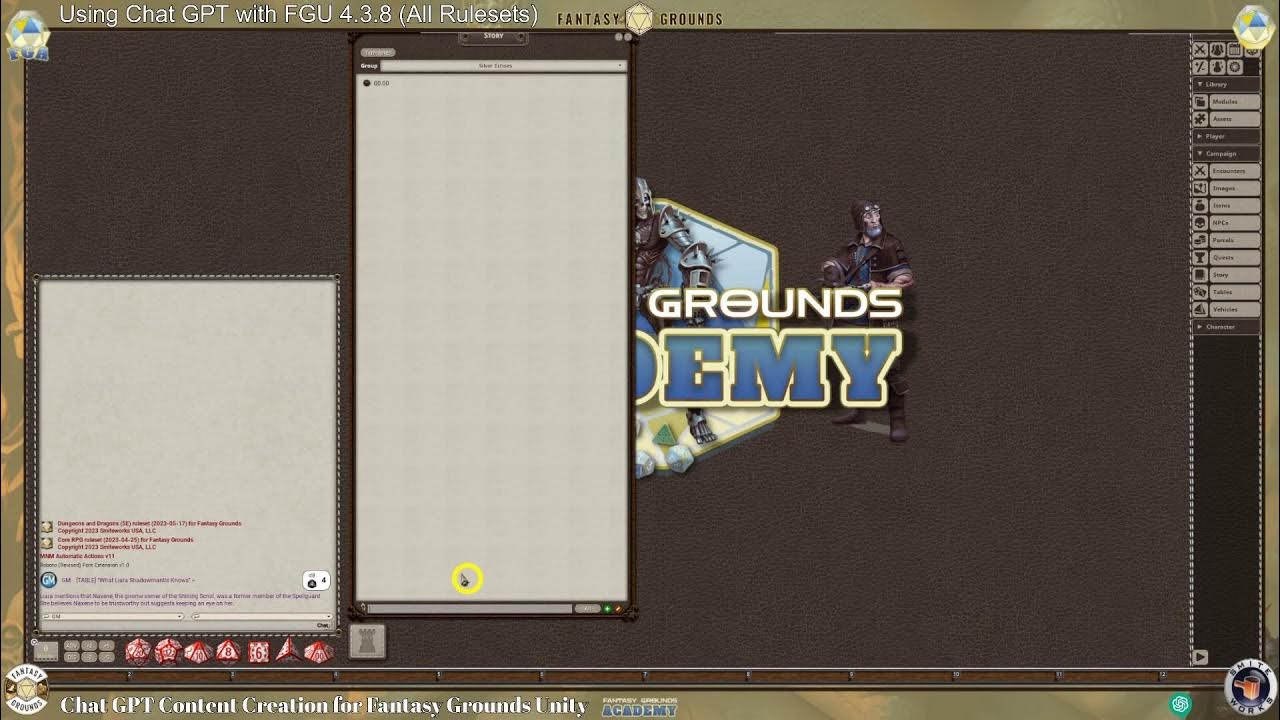 Chat GPT for Personal Content Use| Fantasy Grounds Unity| FGU 4.3.8 ...