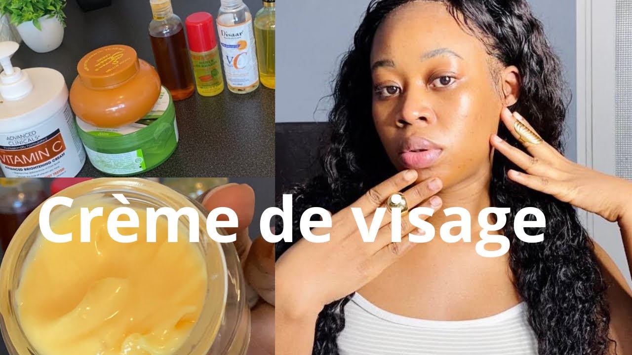 Comment je fais ma crème de visage| teint marron caramel 🔥 - YouTube