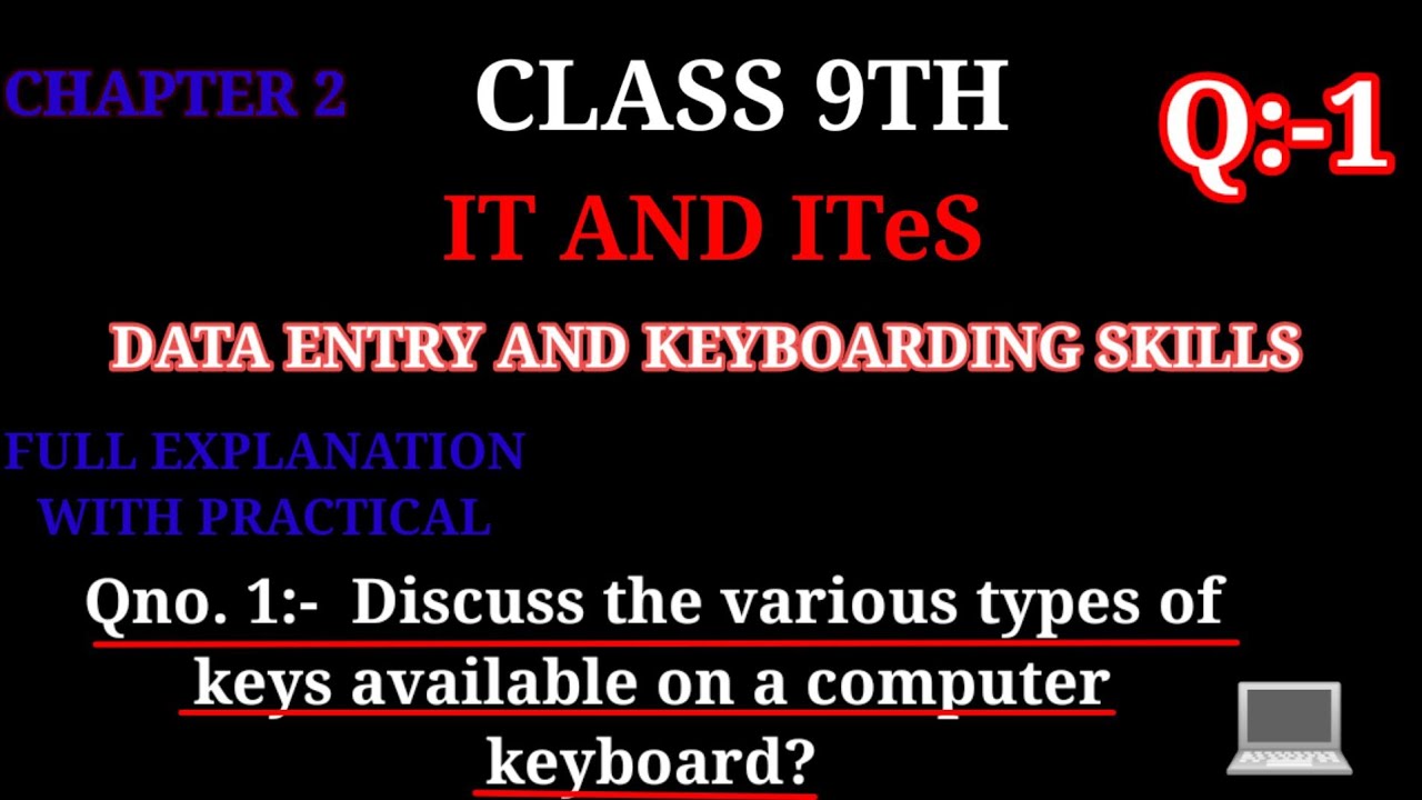 discuss the various types of keys available on a computer keyboard ...