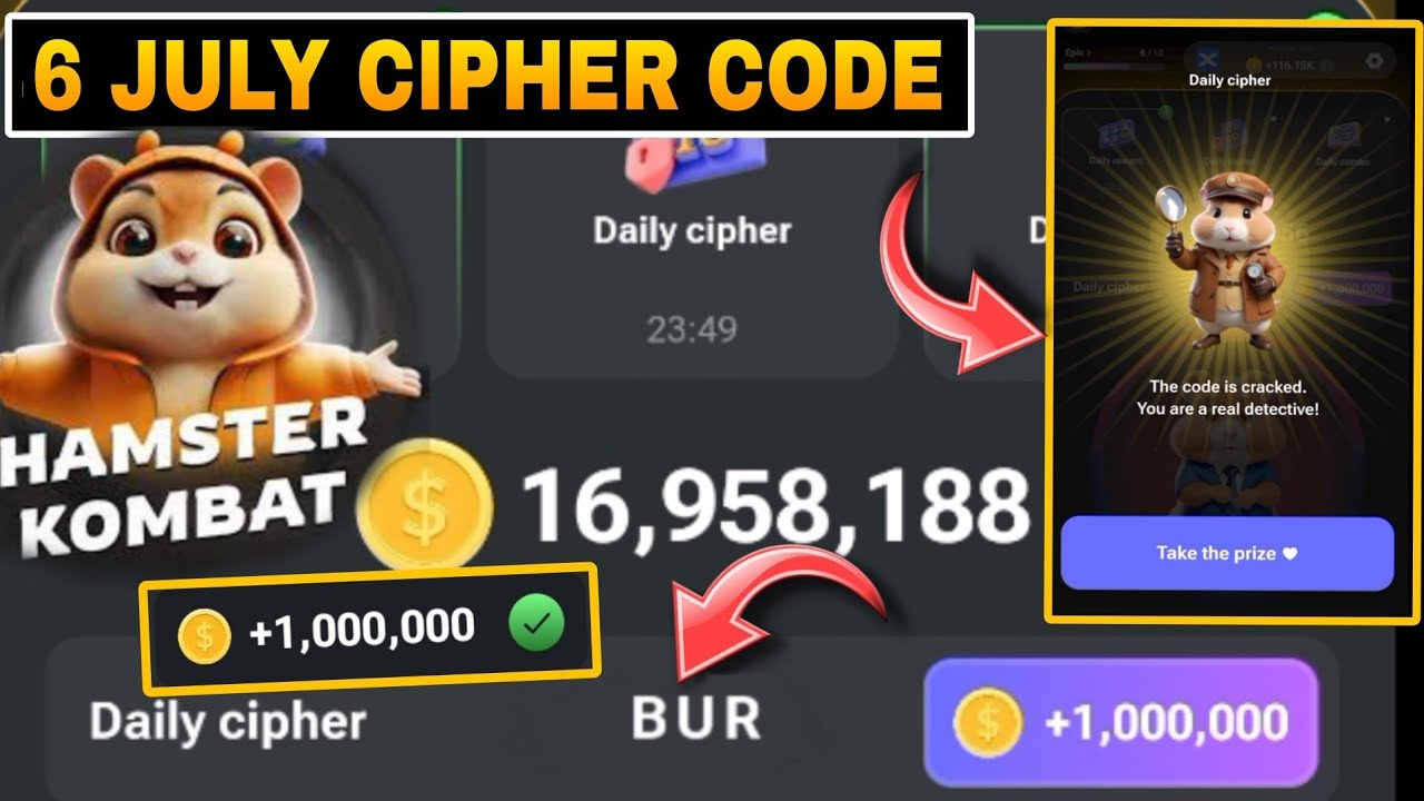 Hamster Kombat Daily Cipher Code 6 July 2024 | Hamster Kombat New Morse ...